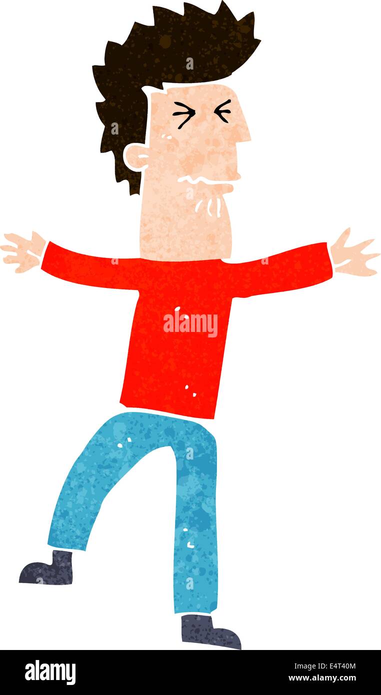 cartoon stressed man Stock Vector Image & Art - Alamy