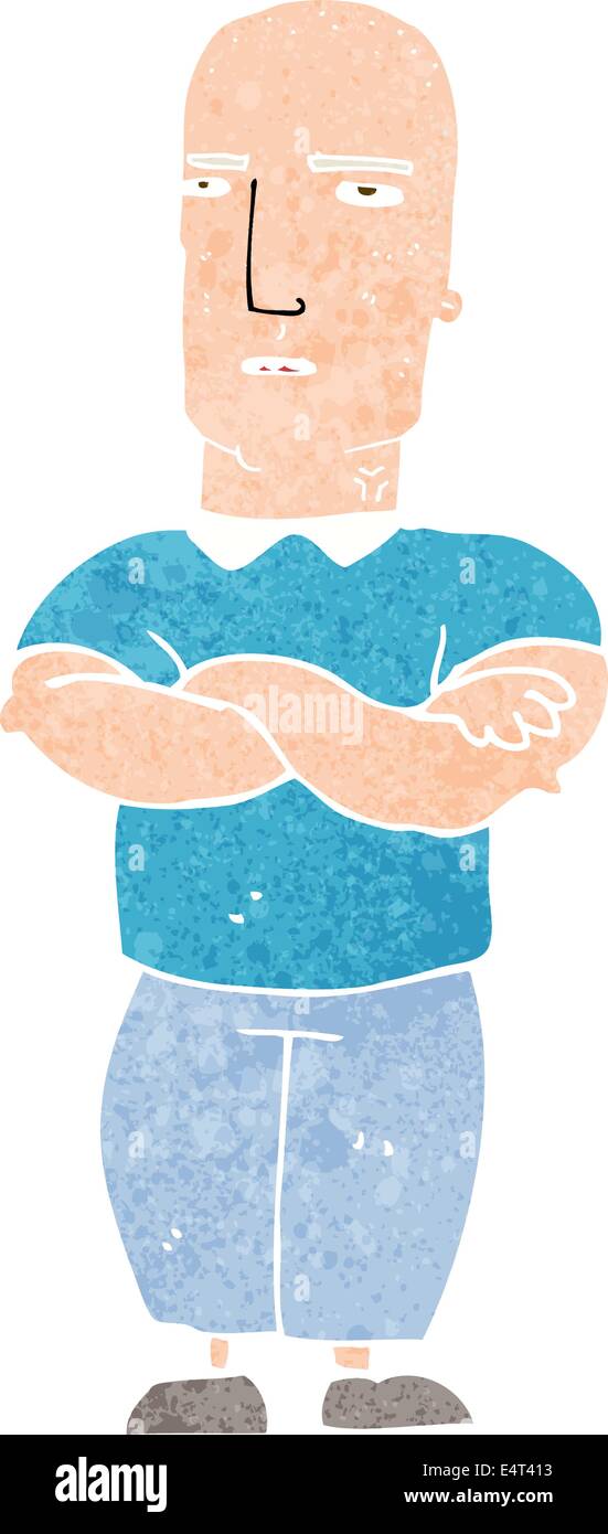 cartoon annoyed bald man Stock Vector Image & Art - Alamy