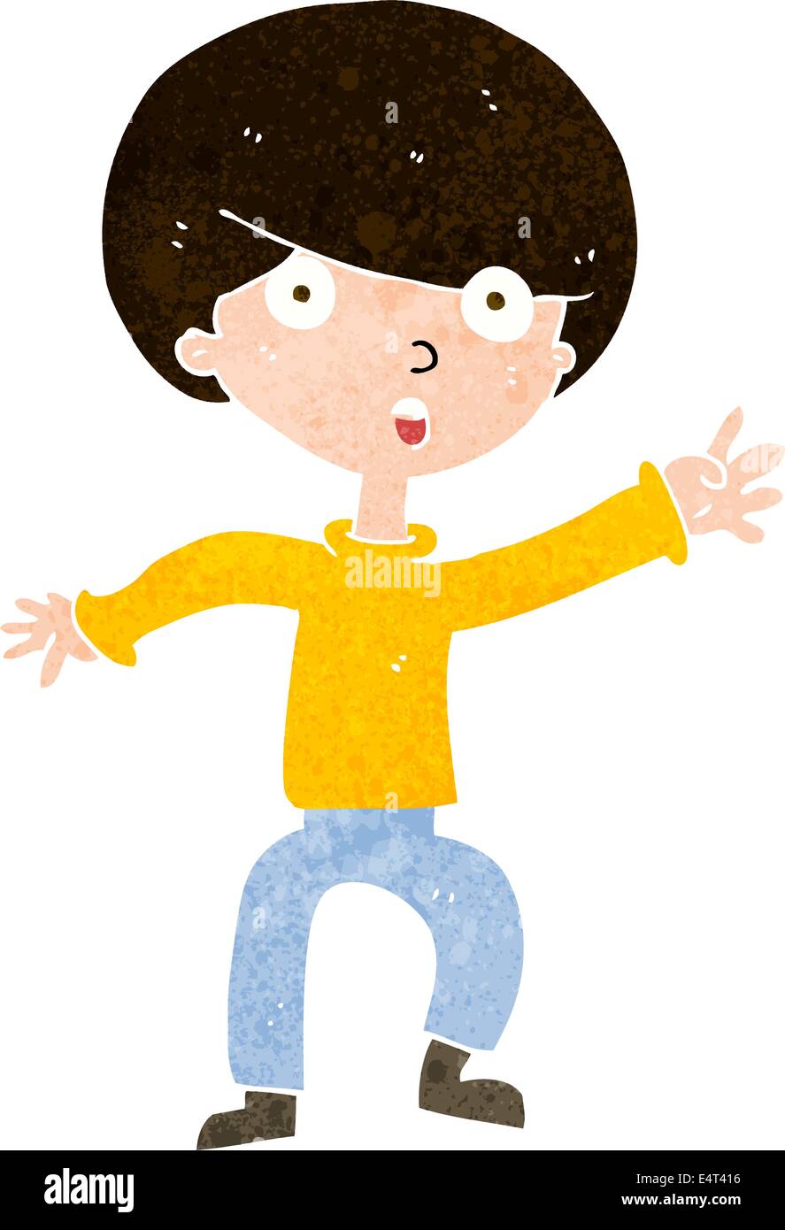 cartoon panicking boy Stock Vector Image & Art - Alamy