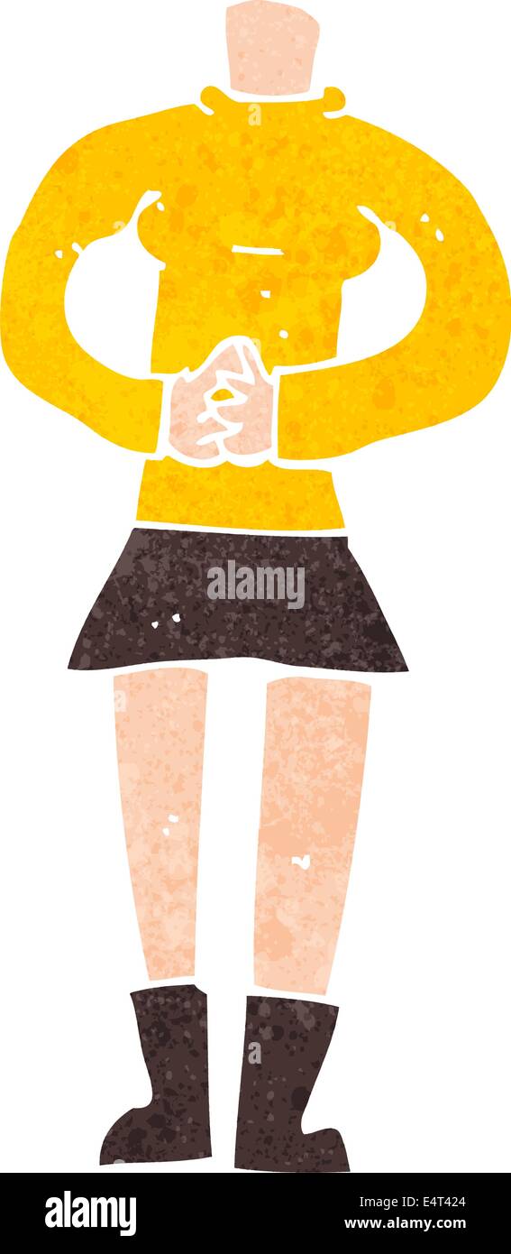 cartoon female body (add photos or mix and match cartoons Stock Vector ...