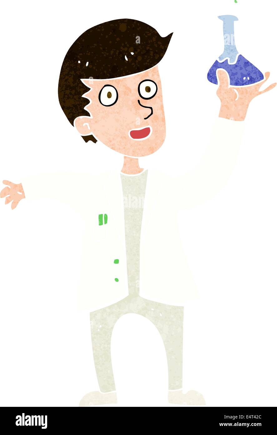 Scientist drawing chemical formula Stock Vector Images - Alamy