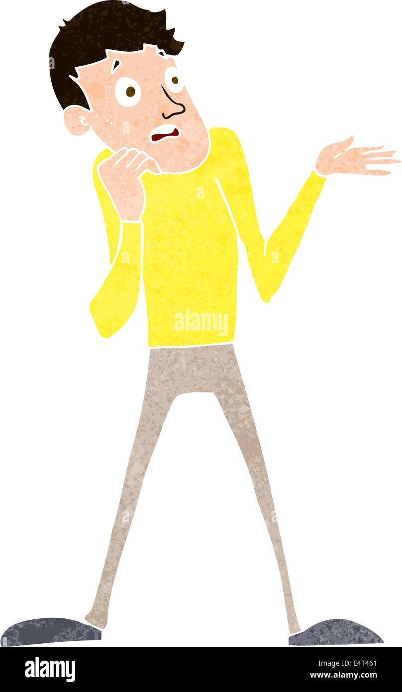 cartoon nervous man Stock Vector Image & Art - Alamy
