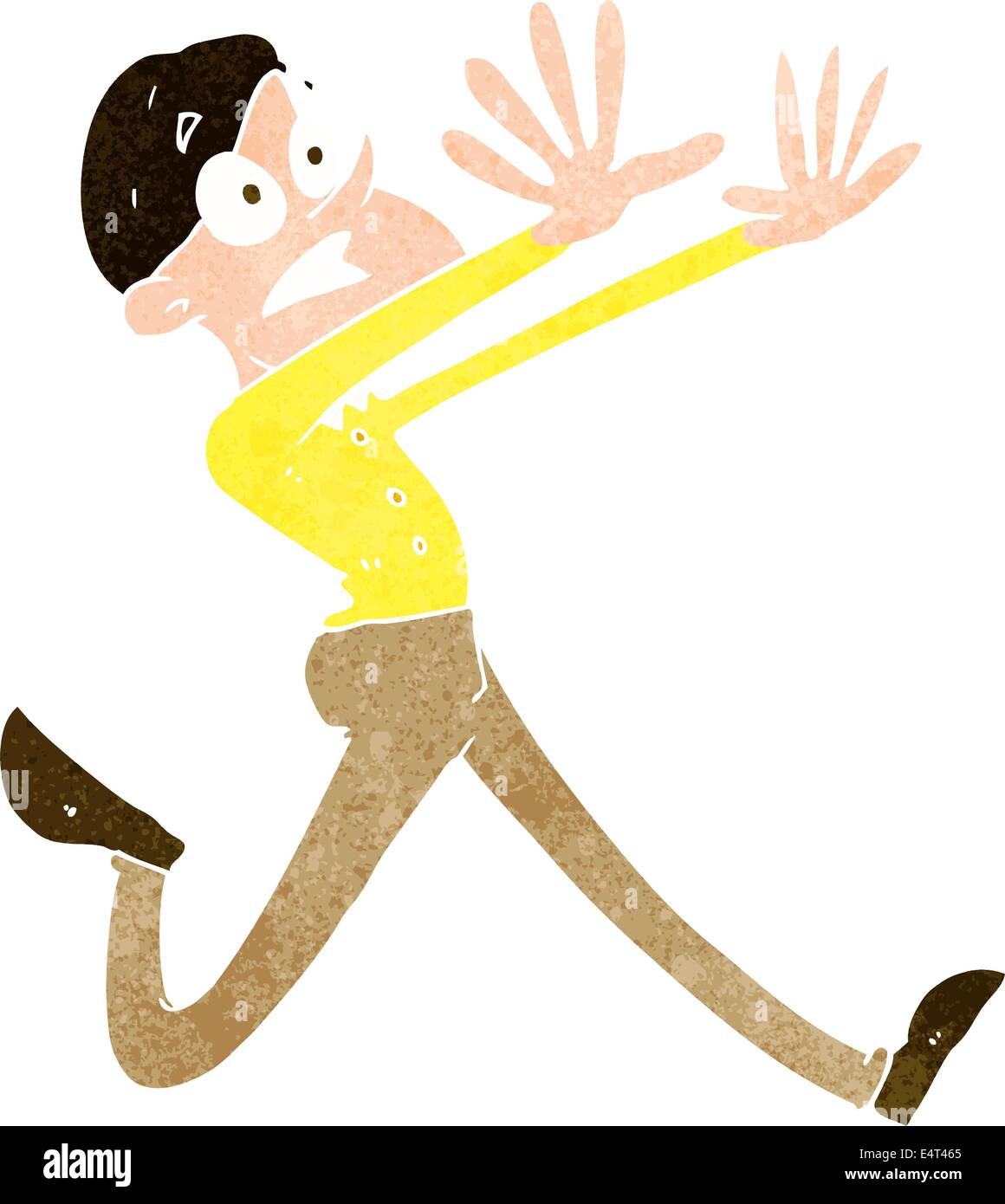 Cartoon man running away Stock Vector Images - Alamy