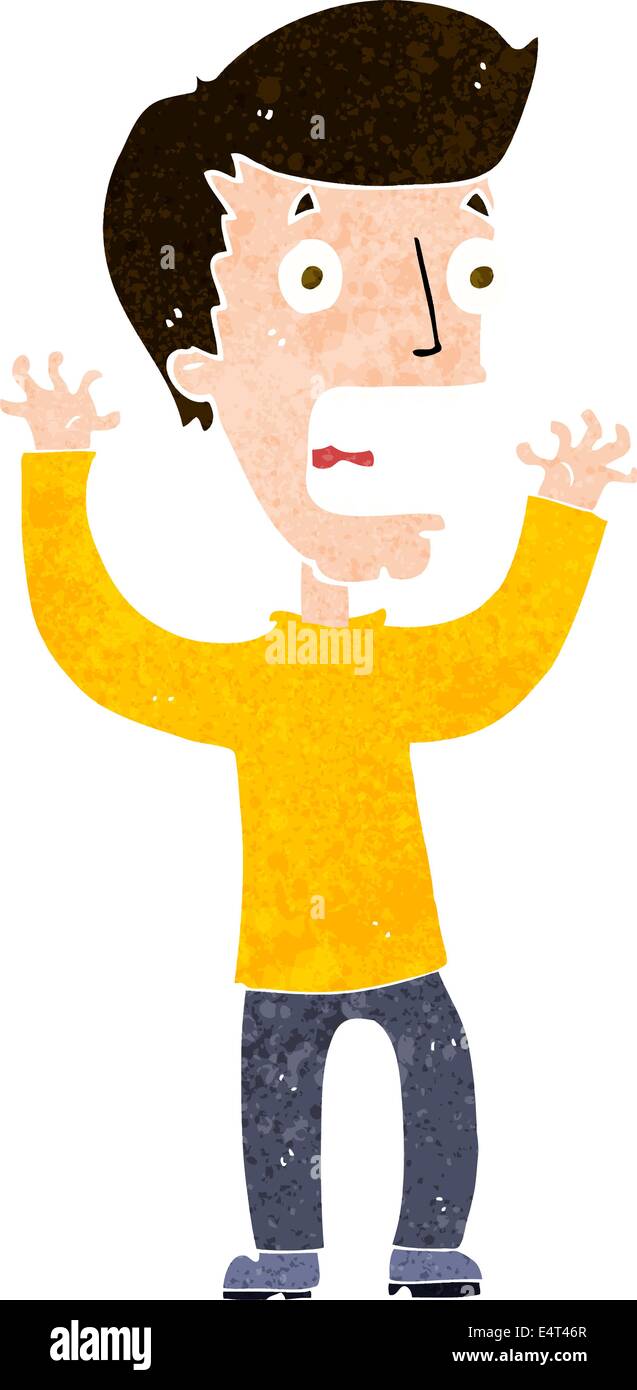 cartoon frightened man Stock Vector Image & Art - Alamy
