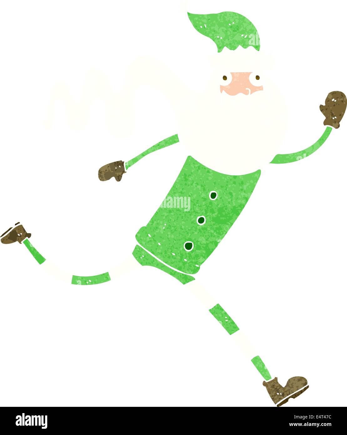 Cartoon illustration funny running santa Cut Out Stock Images ...
