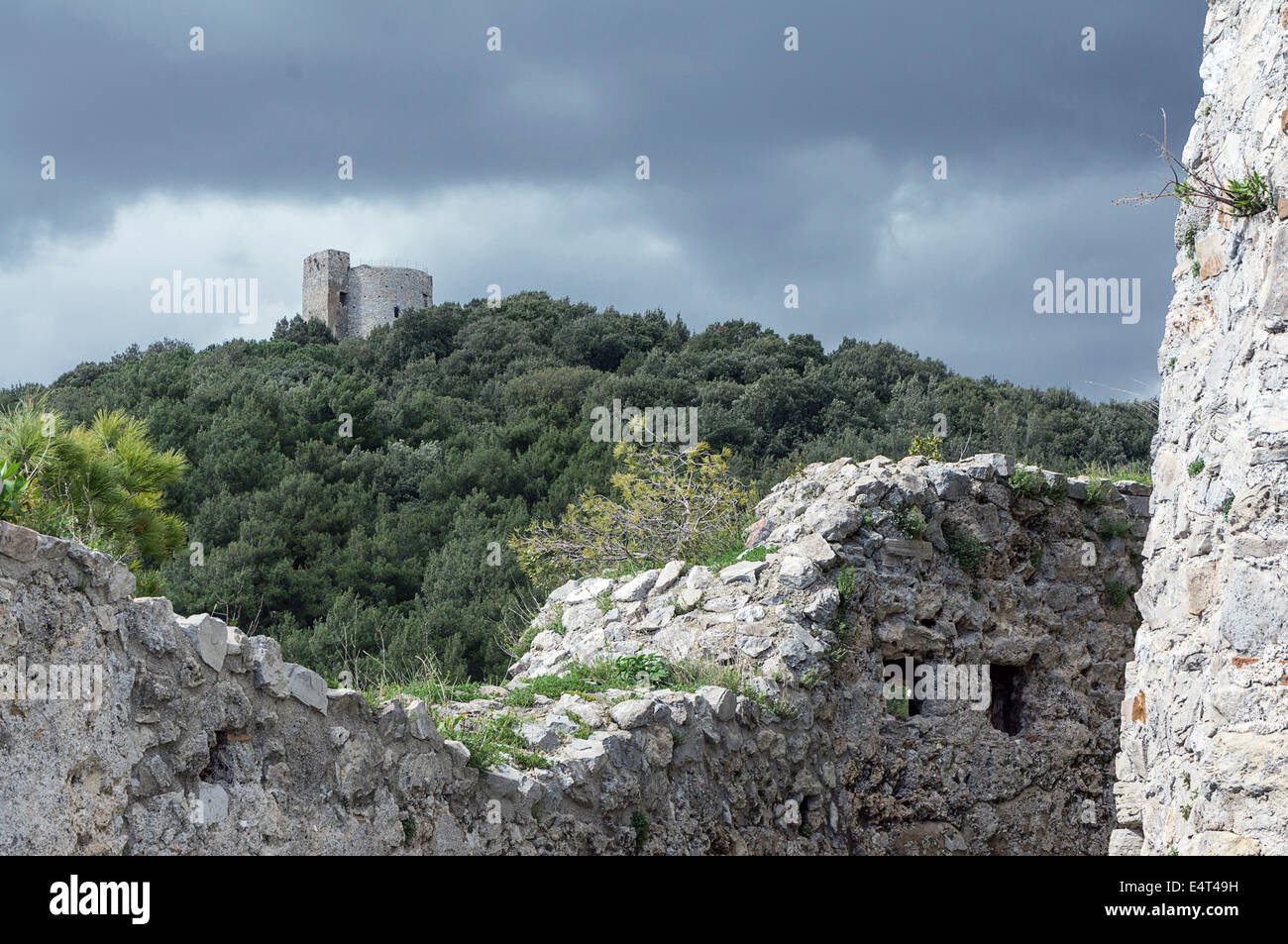 Salerno Arechi Castle - Amalfitana Coast - Amalfi Stock Photo - Alamy