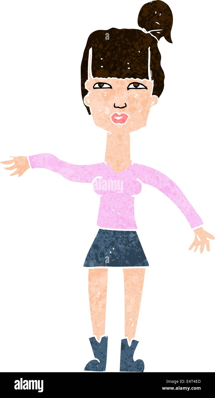 cartoon woman making dismissive gesture Stock Vector Image & Art - Alamy