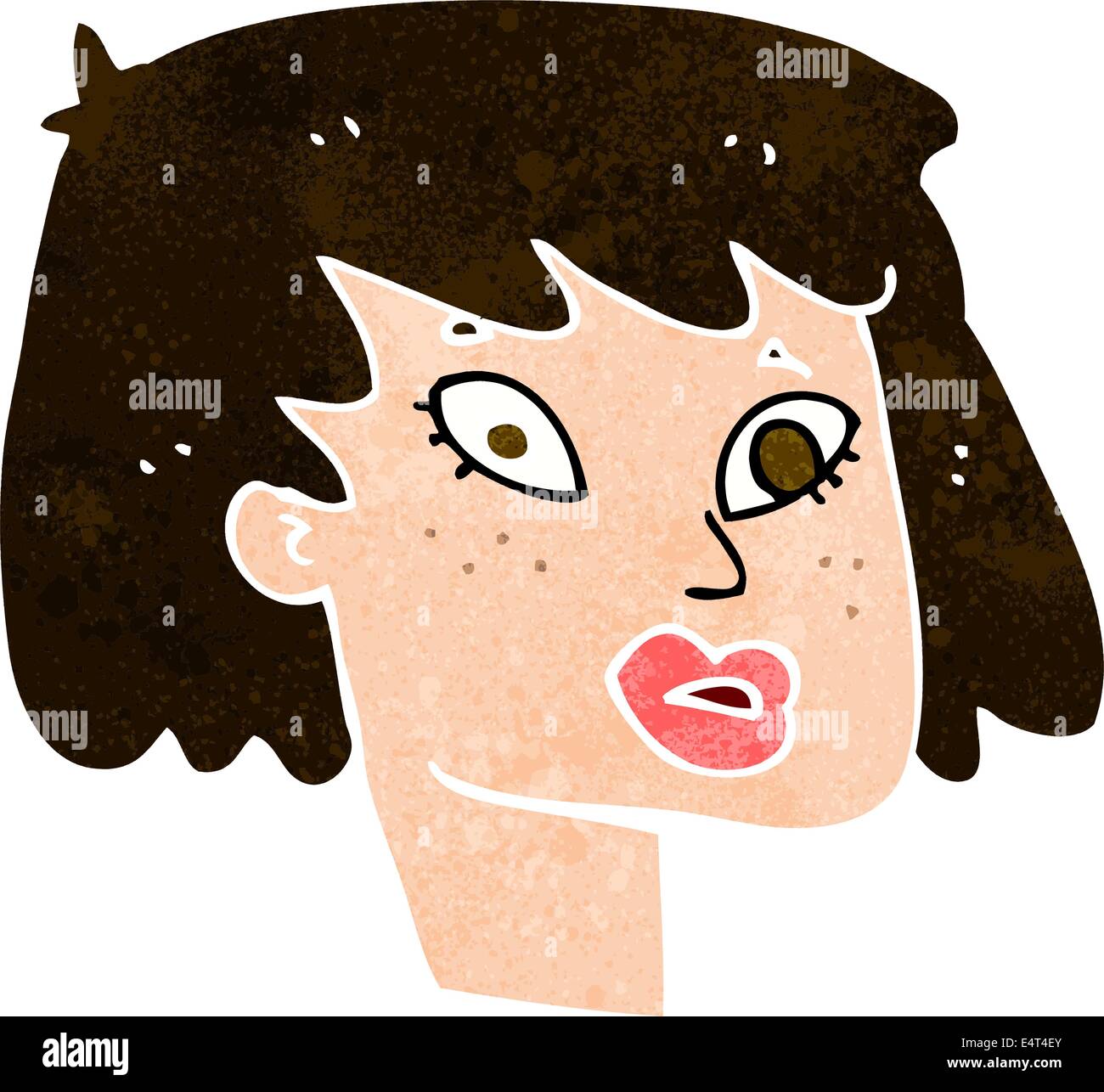 cartoon pretty female face Stock Vector Image & Art - Alamy