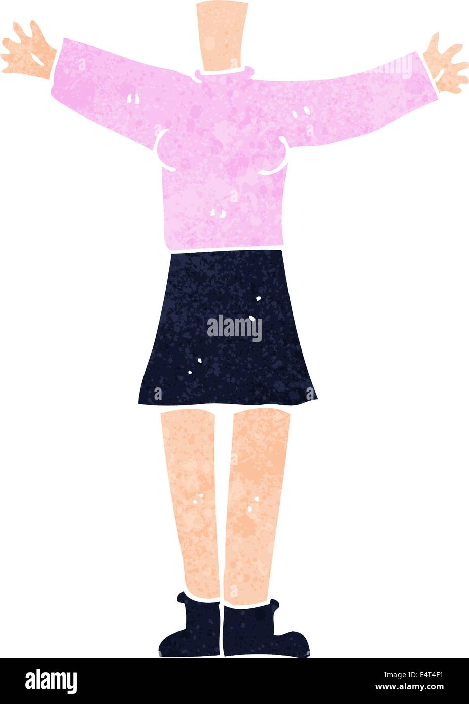 cartoon female body (add photos or mix and match cartoons Stock Vector ...