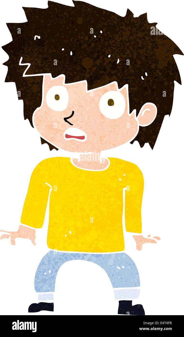 cartoon frightened boy Stock Vector Image & Art - Alamy