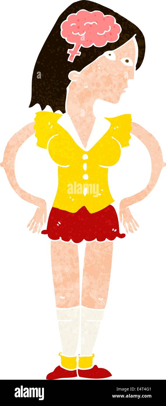 cartoon intelligent woman Stock Vector Image & Art - Alamy