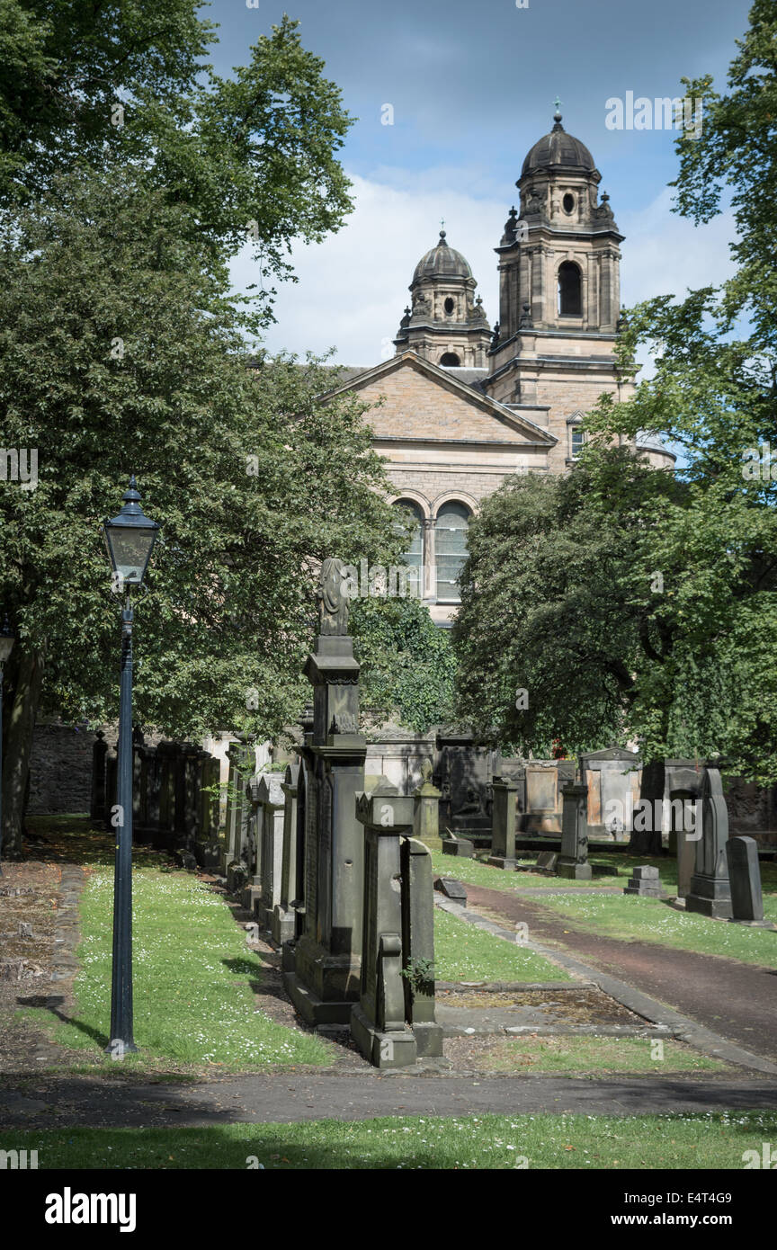 St Cuthbert's Church, Edinburgh, viewed from the Burial Ground Stock ...