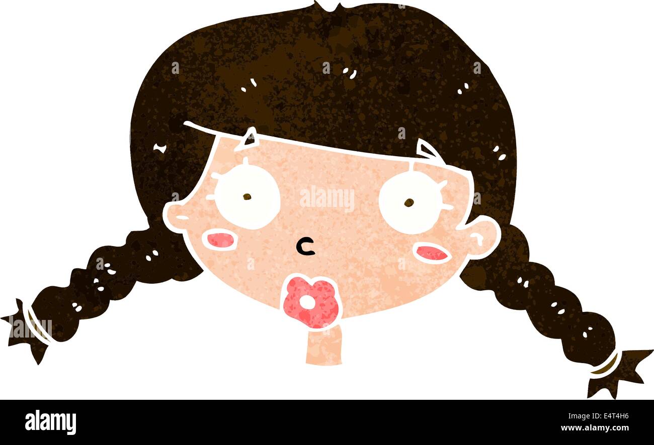 cartoon confused female face Stock Vector Image & Art - Alamy