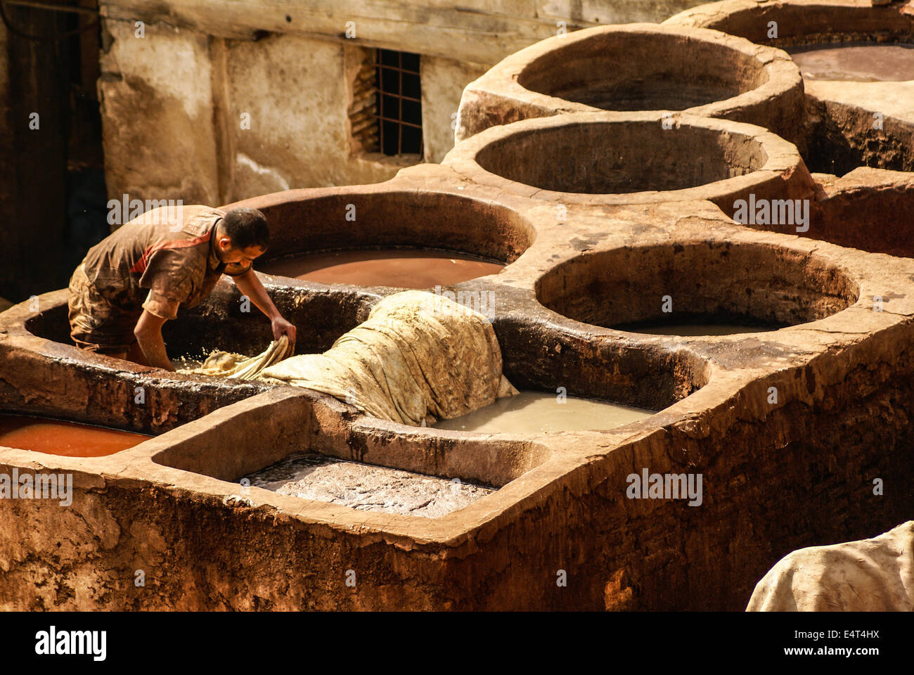 Old tanks medieval leather tanneries hi-res stock photography and ...