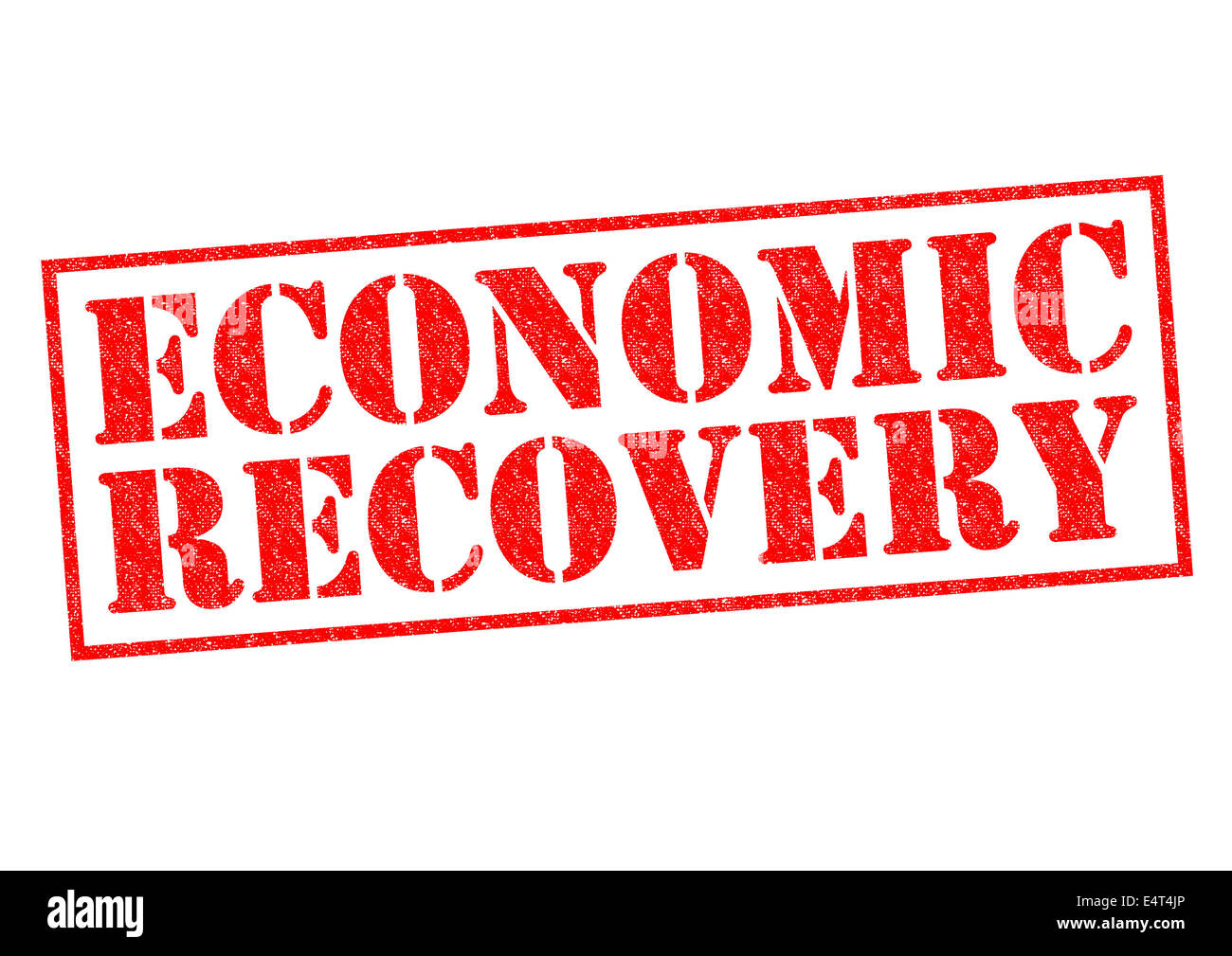 ECONOMIC RECOVERY red Rubber Stamp over a white background Stock Photo ...