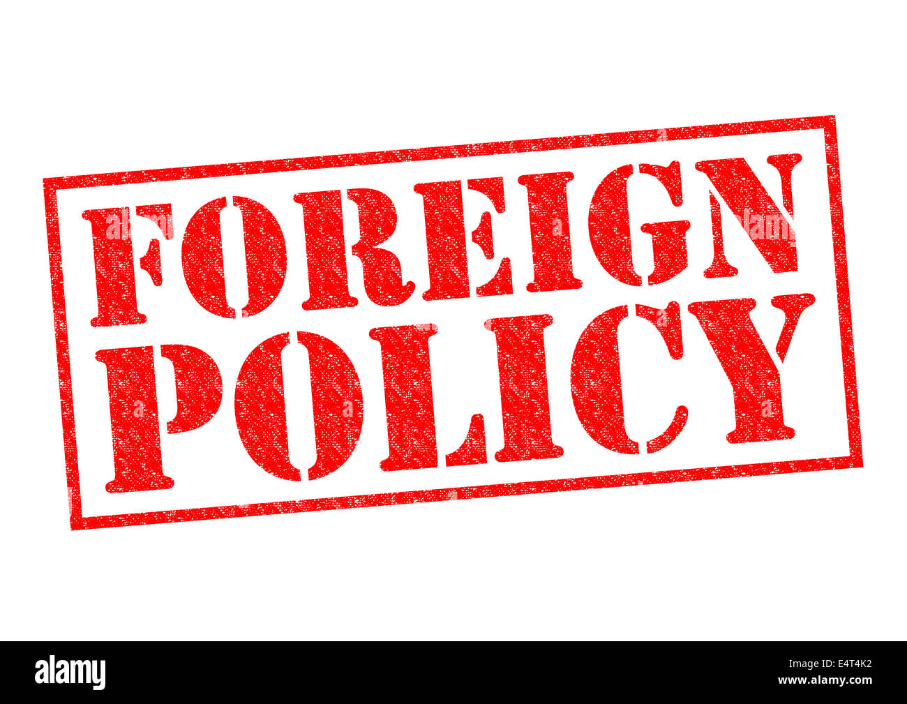 FOREIGN POLICY red Rubber Stamp over a white background Stock Photo - Alamy