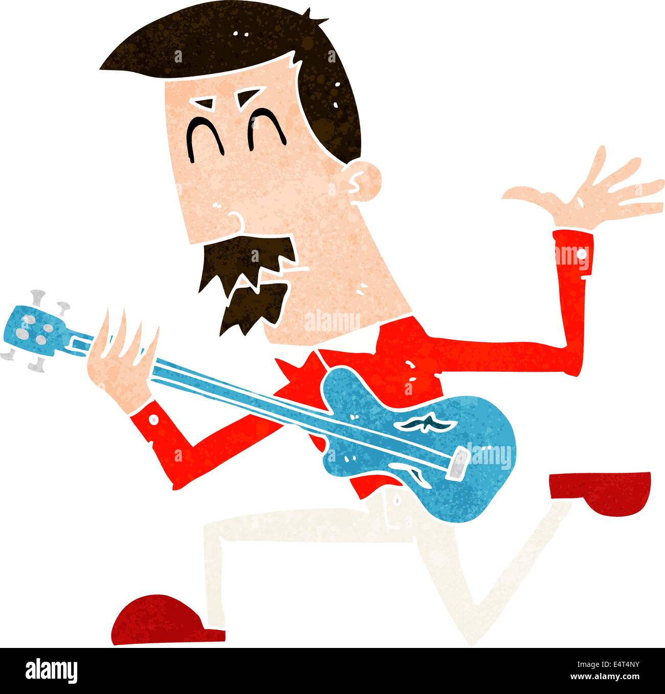 Cartoon man playing electric guitar hi-res stock photography and images ...