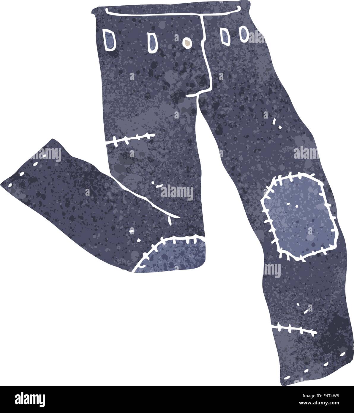 cartoon patched old jeans Stock Vector Image & Art - Alamy