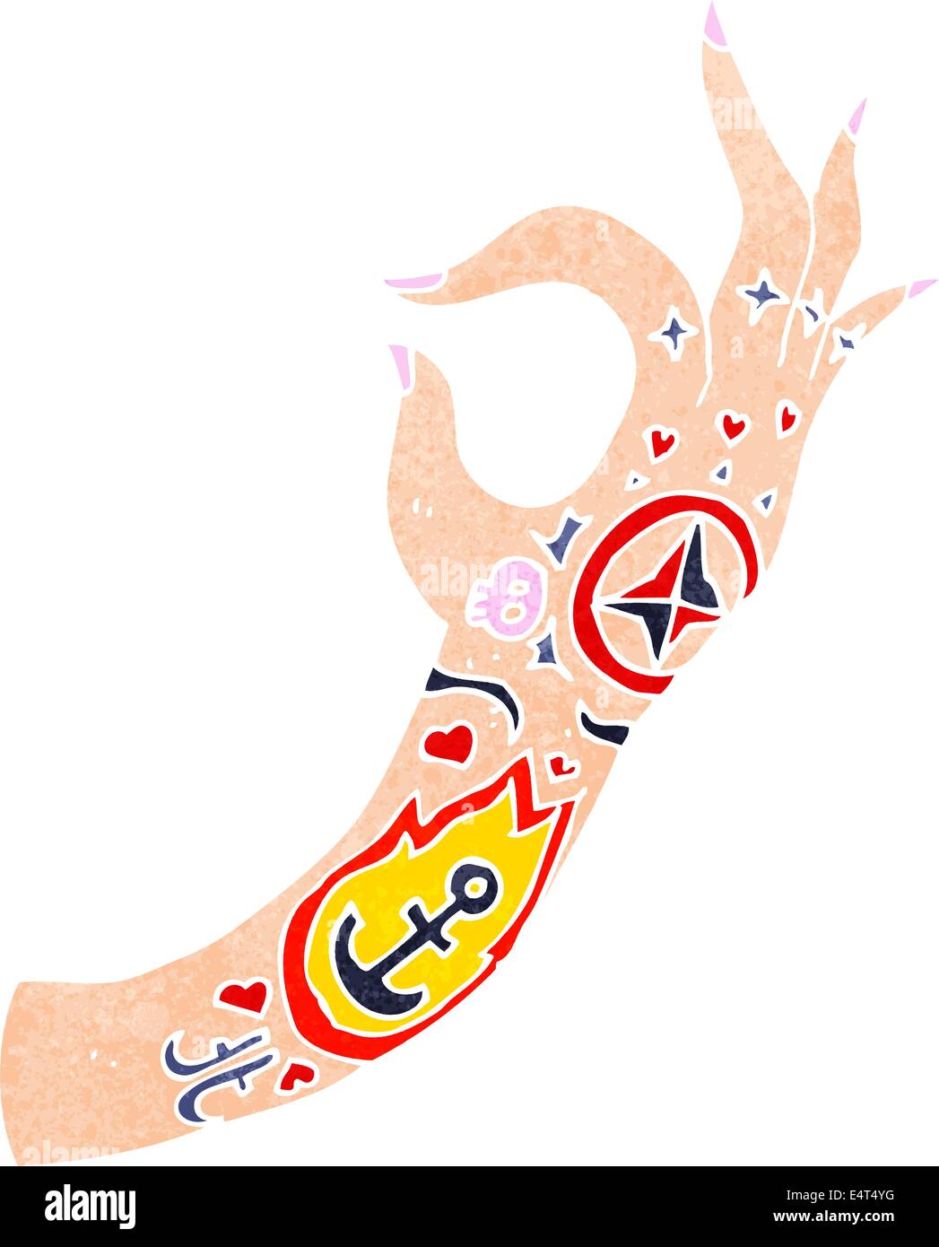 cartoon tattoo arm Stock Vector Image & Art - Alamy