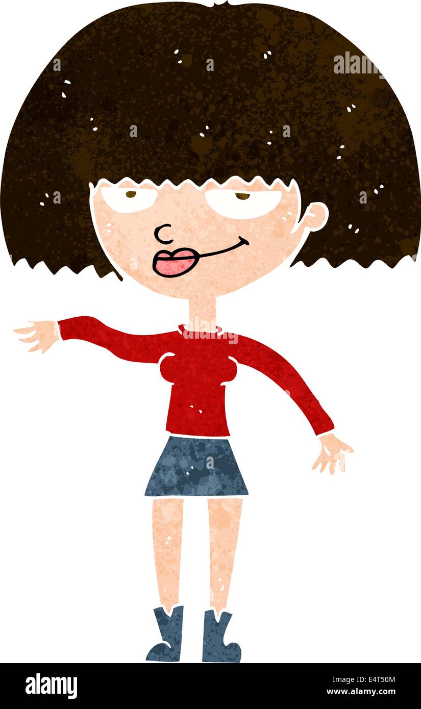 cartoon smug woman making dismissive gesture Stock Vector Image & Art ...