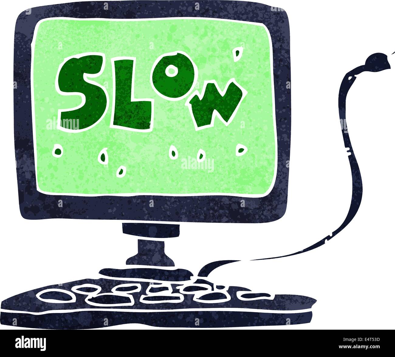 Cartoon slow computer hi-res stock photography and images - Alamy