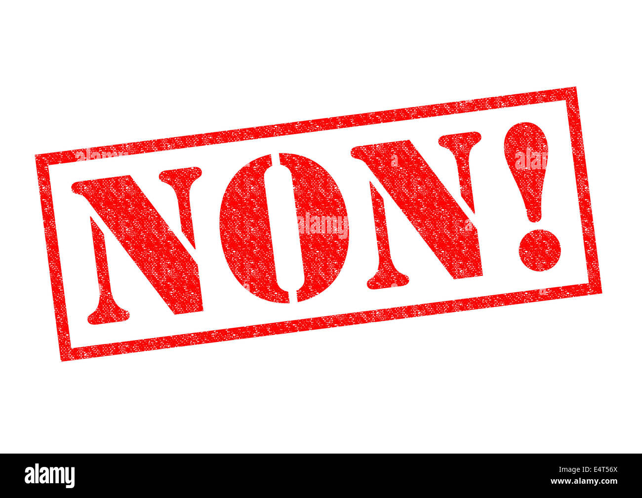 NON! red Rubber Stamp over a white background Stock Photo - Alamy