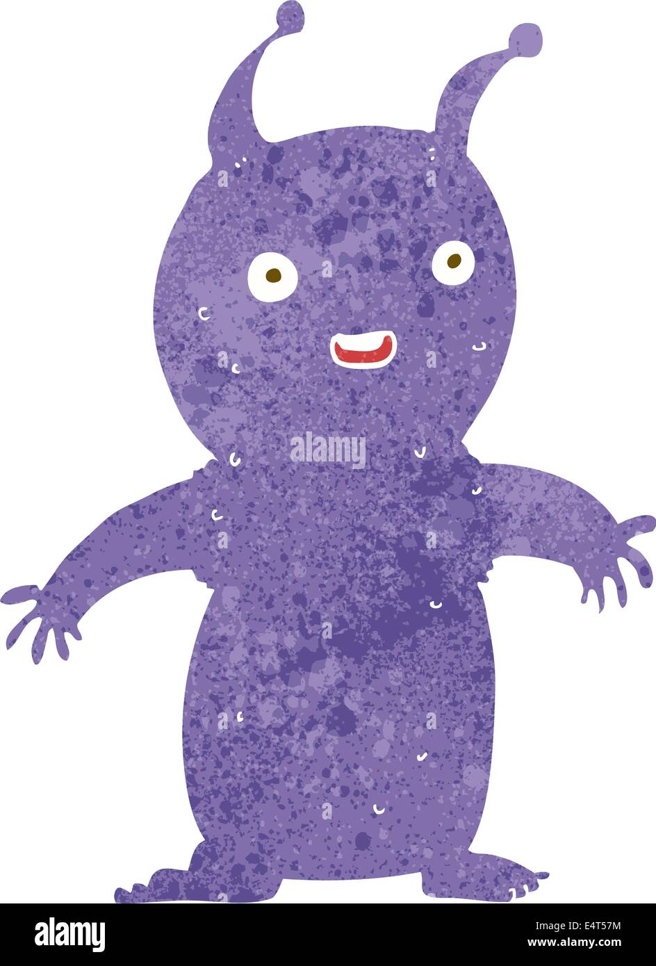 cartoon happy little alien Stock Vector Image & Art - Alamy