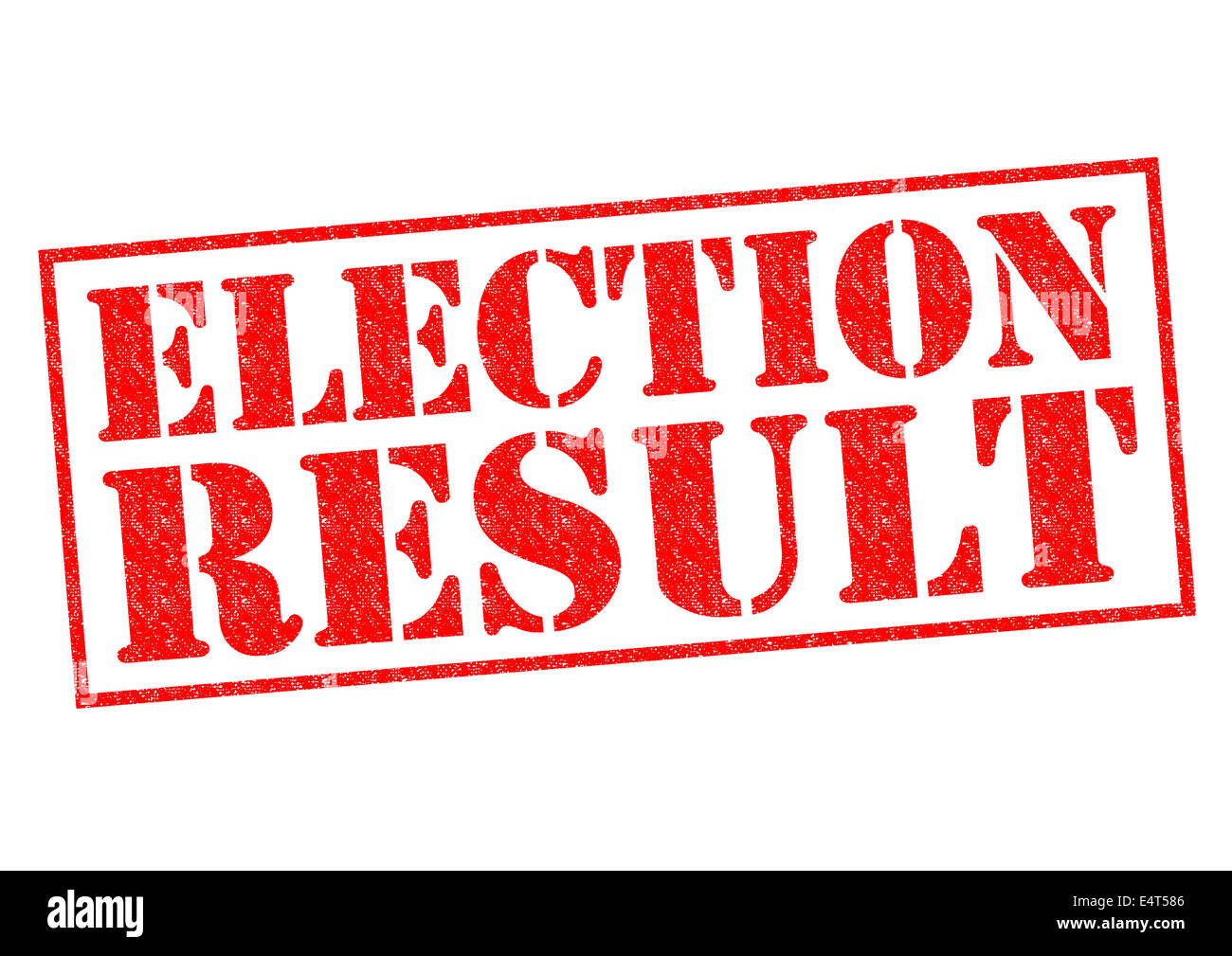 ELECTION RESULT red Rubber Stamp over a white background Stock Photo ...