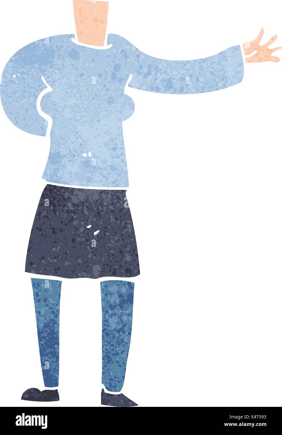 cartoon female body (add photos or mix and match cartoons Stock Vector ...