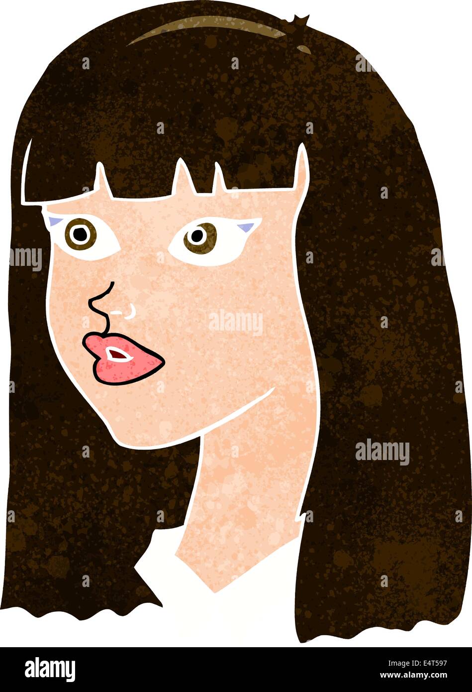 Cartoon pretty girl long hair hi-res stock photography and images - Alamy
