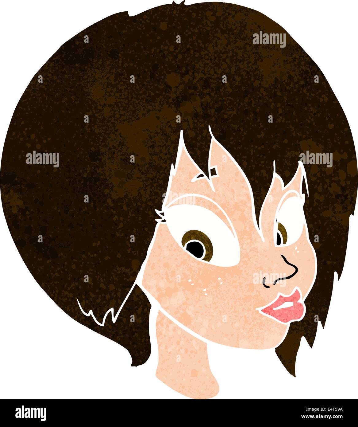 cartoon pretty female face pouting Stock Vector Image & Art - Alamy