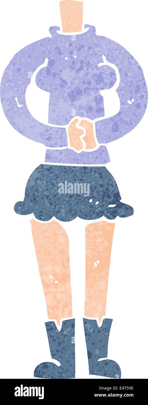 cartoon female body (add photos or mix and match cartoons Stock Vector ...