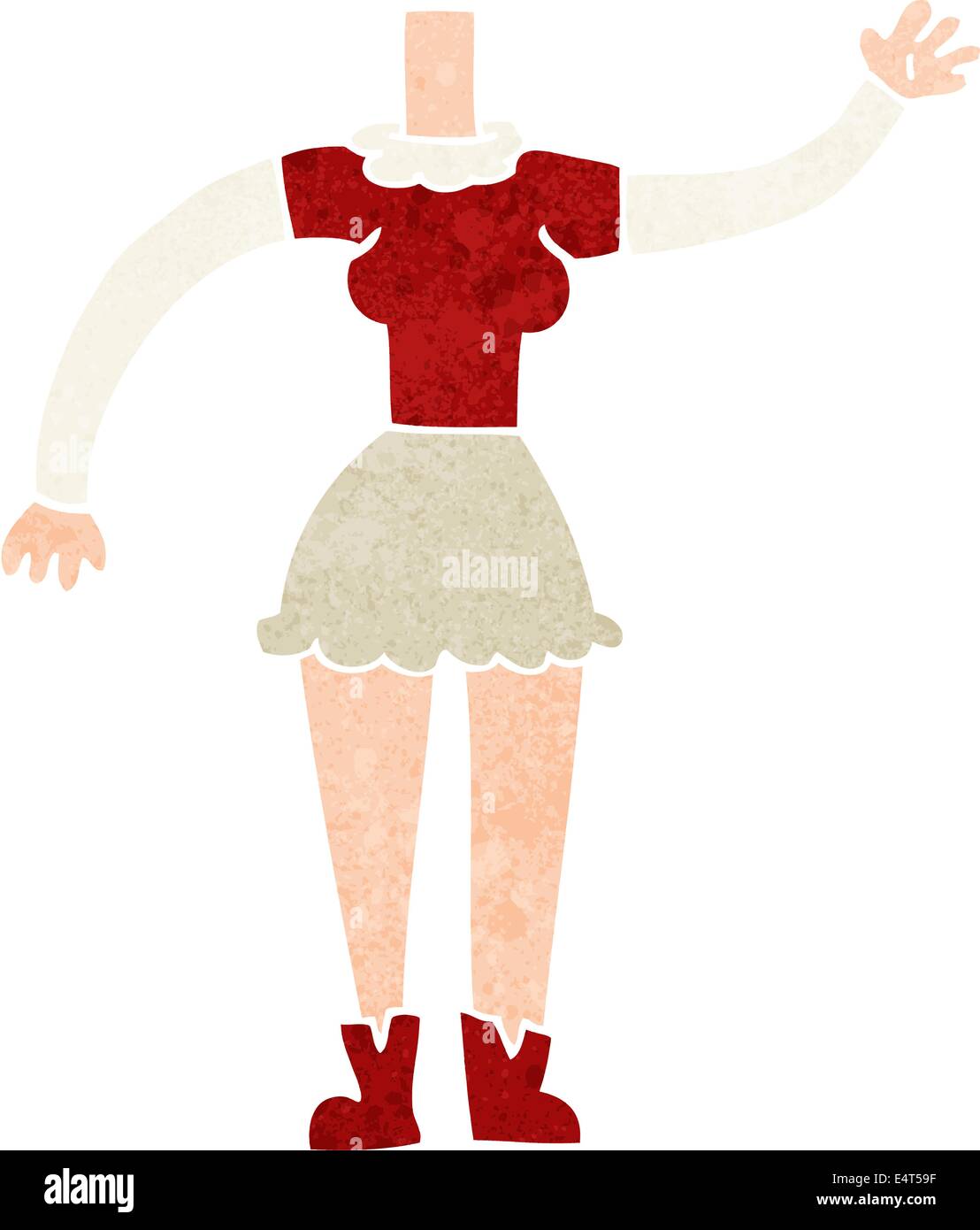 cartoon female body (add photos or mix and match cartoons Stock Vector ...