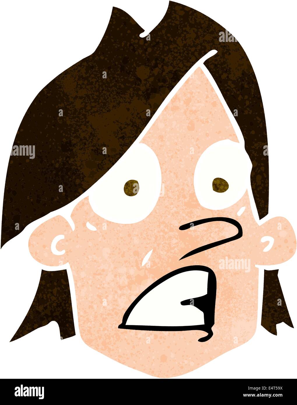 cartoon frightened face Stock Vector Image & Art - Alamy
