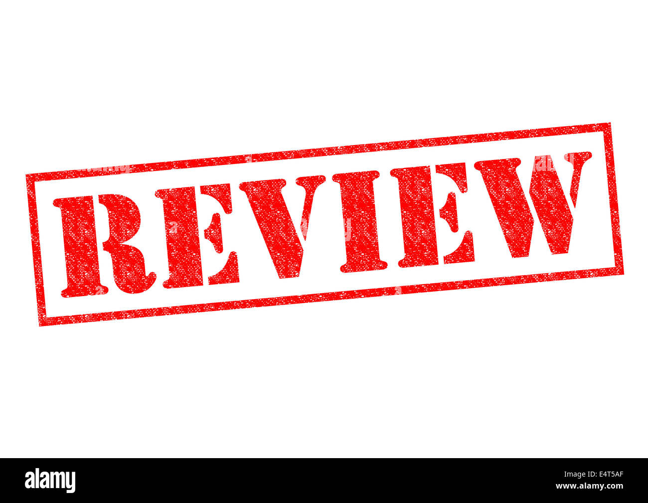 REVIEW red Rubber Stamp over a white background Stock Photo - Alamy