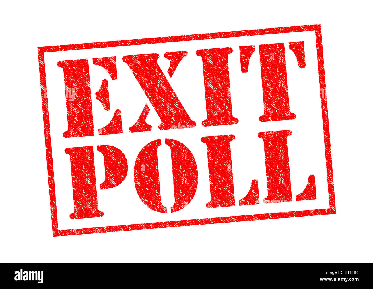 EXIT POLL red Rubber Stamp over a white background Stock Photo - Alamy