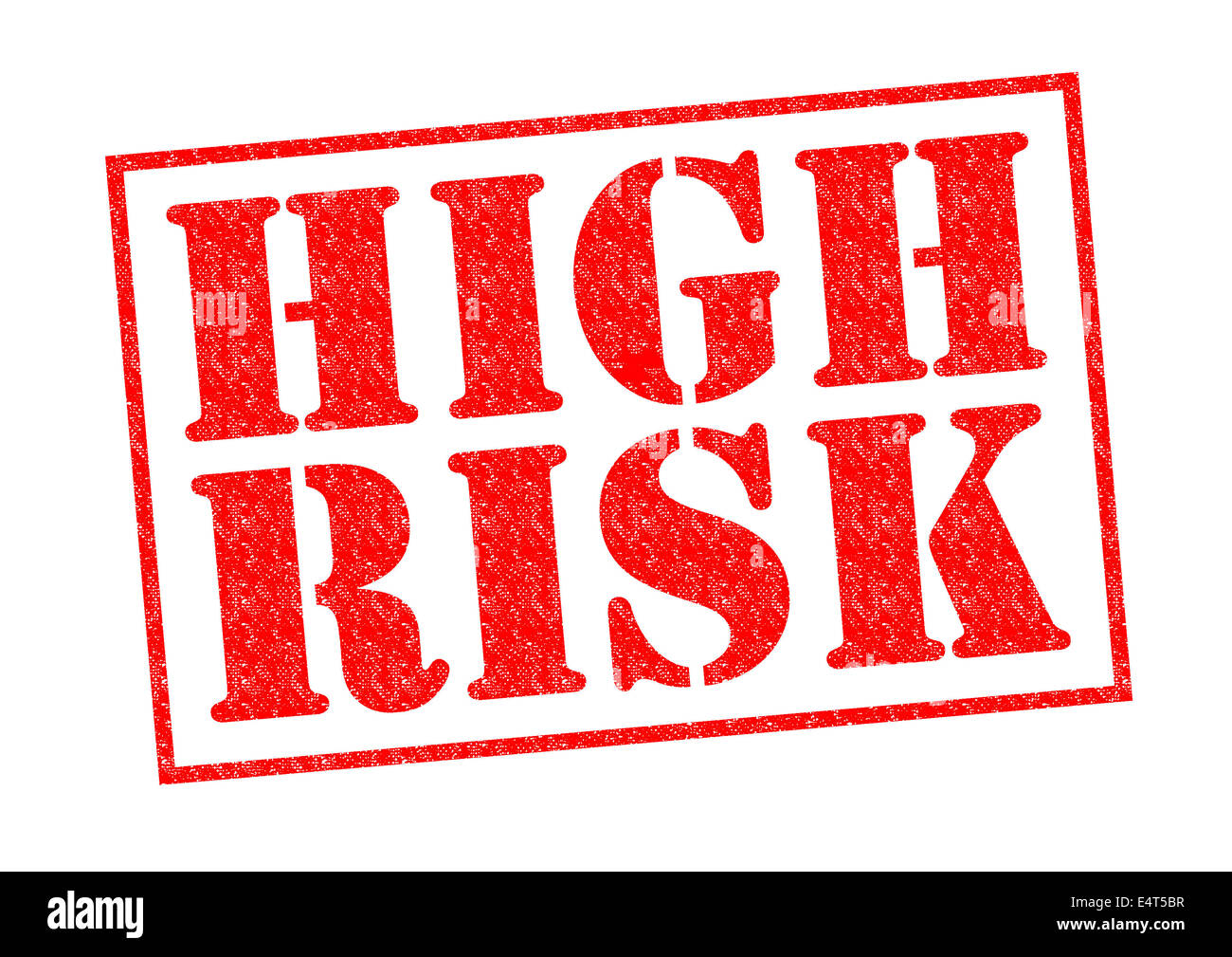 HIGH RISK red Rubber Stamp over a white background Stock Photo - Alamy