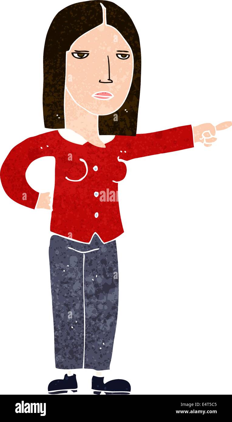 cartoon woman pointing Stock Vector Image & Art - Alamy