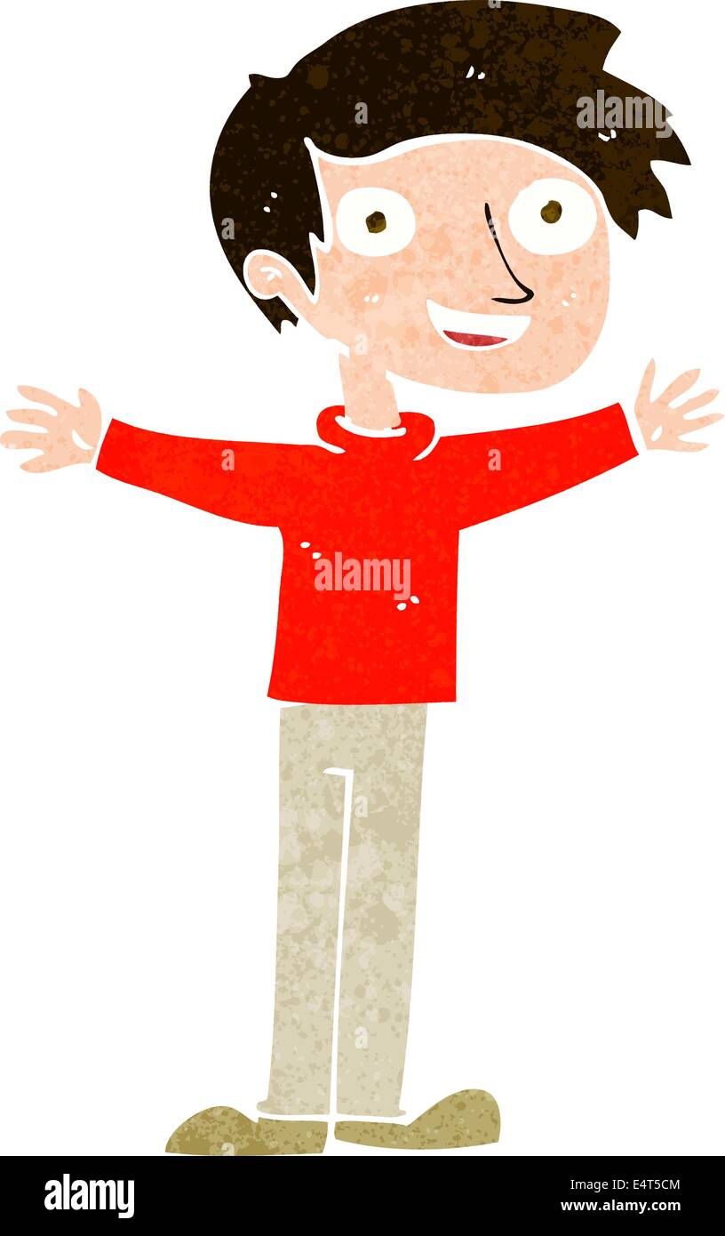 cartoon enthusiastic man Stock Vector Image & Art - Alamy