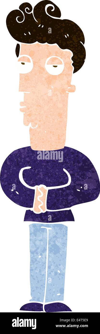 cartoon jaded man Stock Vector Image & Art - Alamy