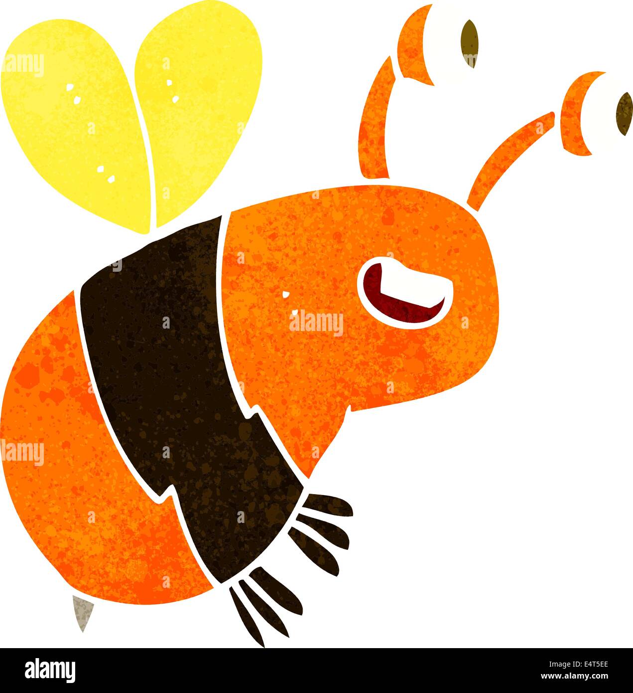 cartoon happy bee Stock Vector Image & Art - Alamy