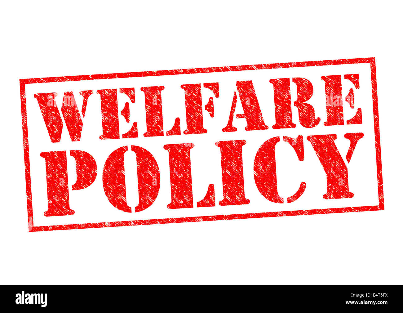 WELFARE POLICY red Rubber Stamp over a white background Stock Photo - Alamy