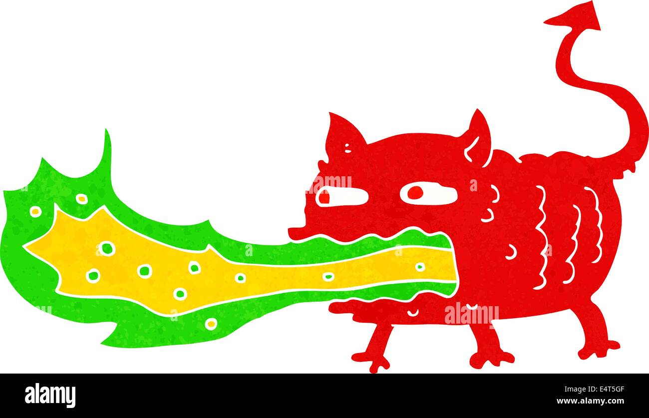 cartoon fire breathing imp Stock Vector Image & Art - Alamy