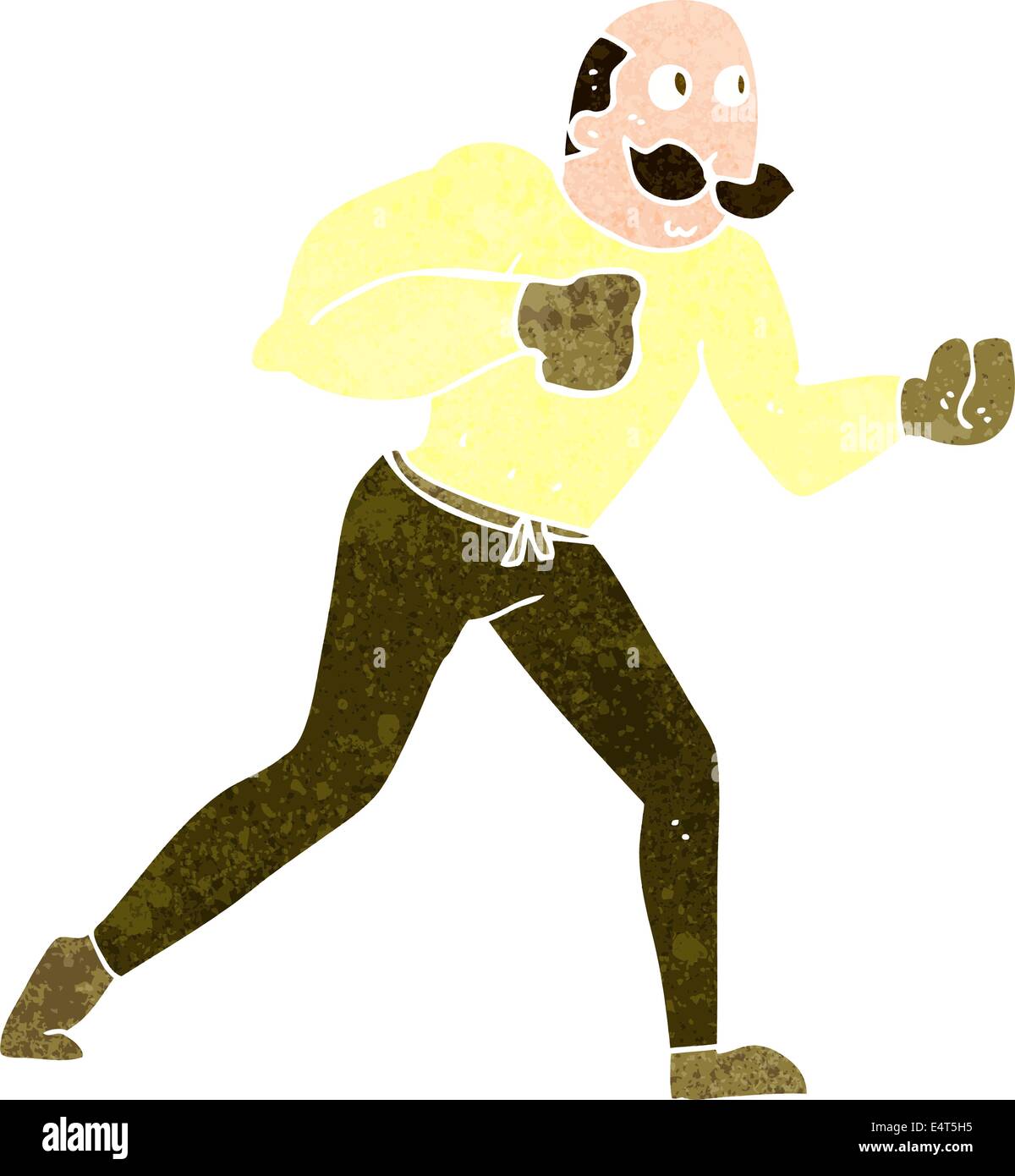 cartoon retro boxer man Stock Vector Image & Art - Alamy