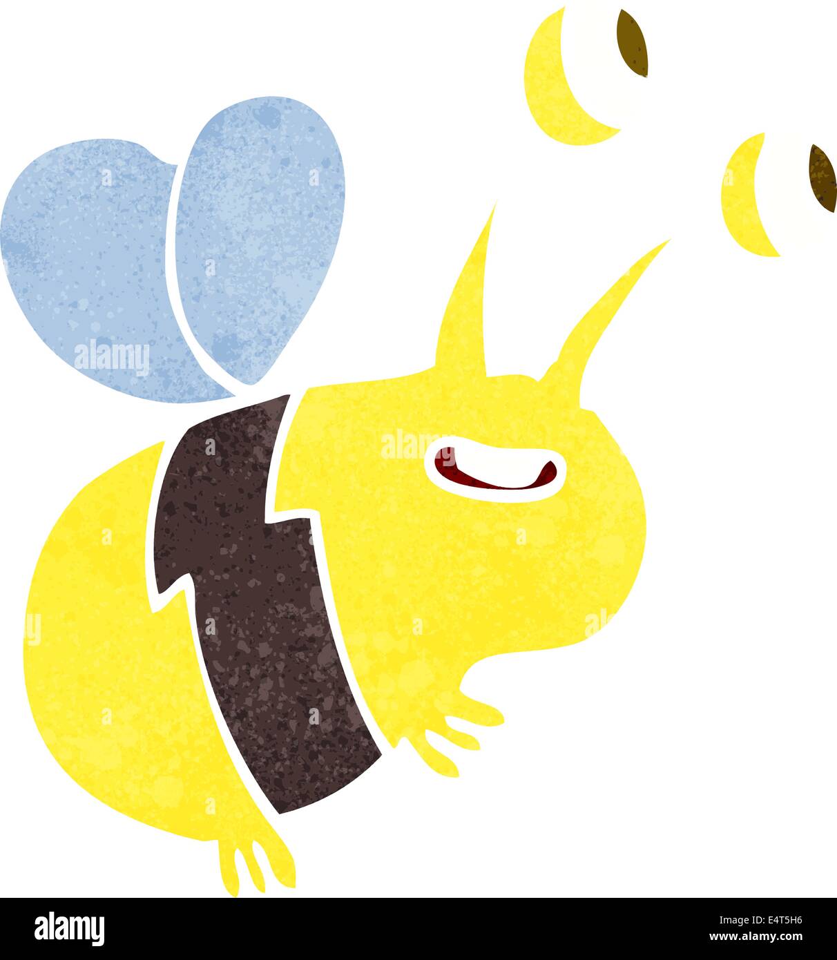 cartoon happy bee Stock Vector Image & Art - Alamy