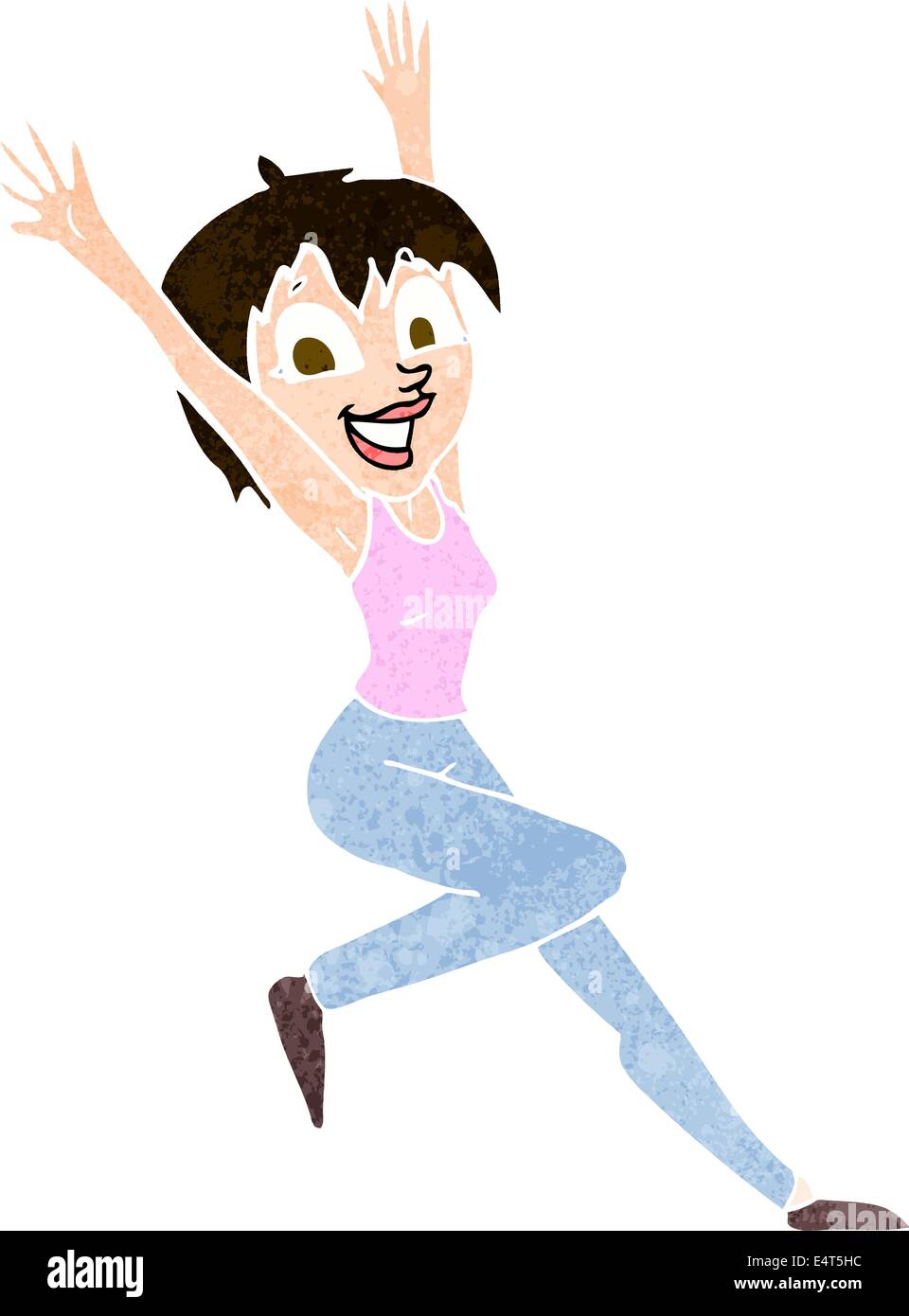 cartoon excited woman Stock Vector Image & Art - Alamy