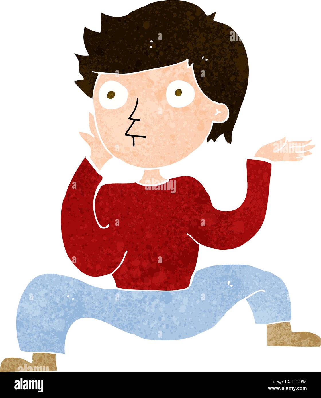 Cartoon boy doing crazy dance hi-res stock photography and images - Alamy