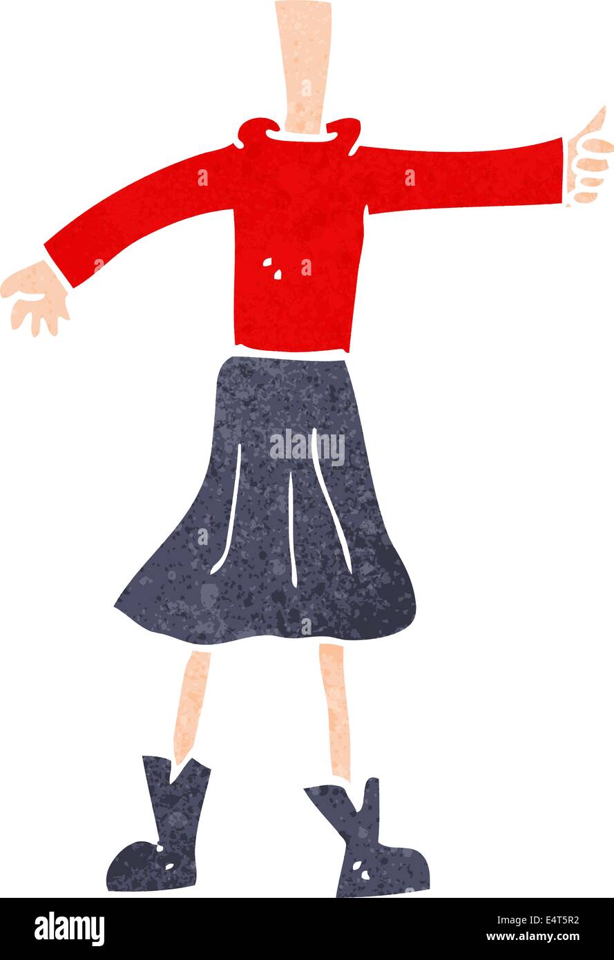 cartoon female body (add photos or mix and match cartoons Stock Vector ...