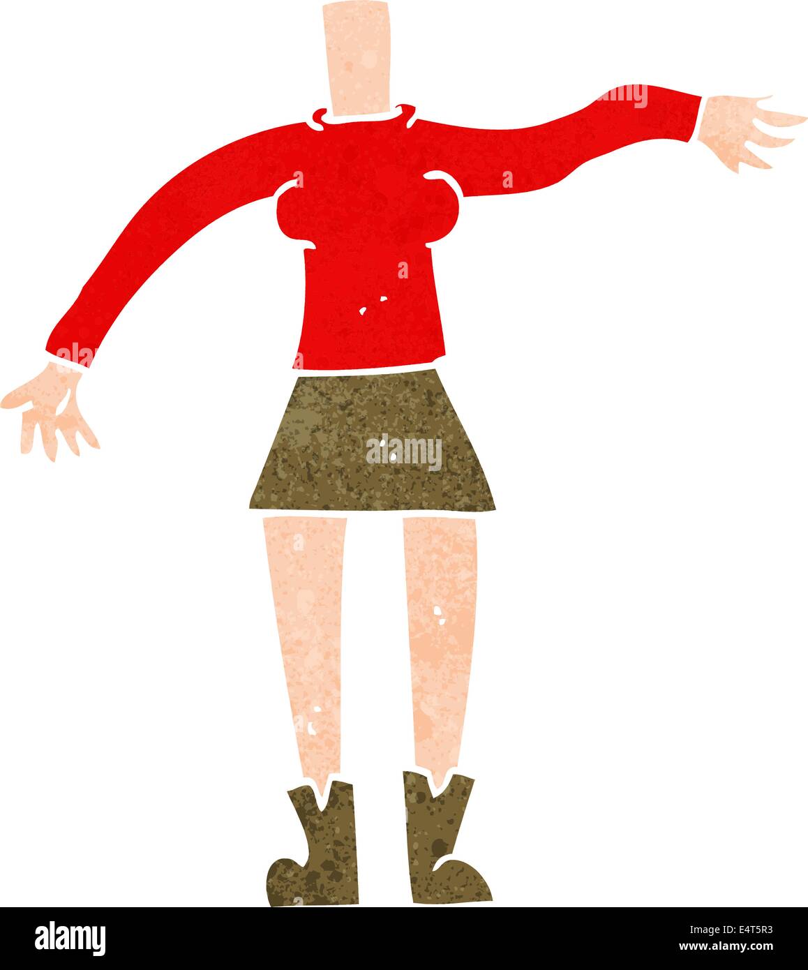 cartoon female body (add photos or mix and match cartoons Stock Vector ...