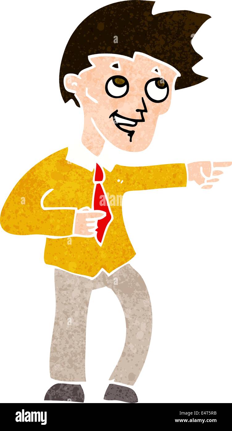 cartoon funny office man pointing Stock Vector Image & Art - Alamy